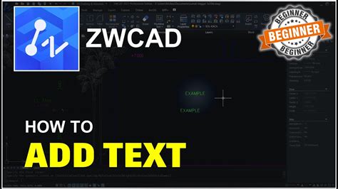 Zwcad How To Add Text Tutorial Youtube