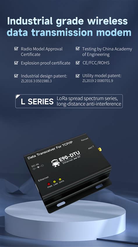 Ebyte E90 DTU 433L30 E V8 Wireless Gateway LoRa Communication Technology Ethernet Protocol