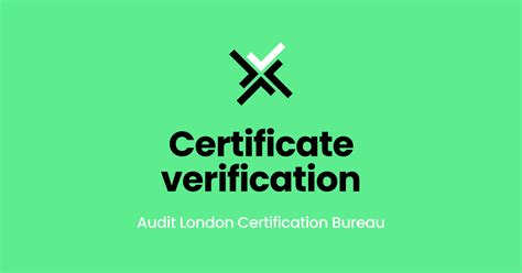 Certificate Verification