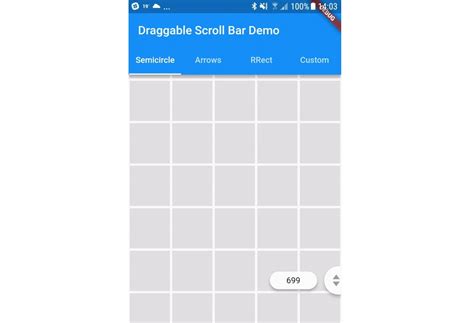 a scrollbar that can be dragged for quickly navigation through a