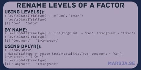 How To Rename Factor Levels In R Using Levels And Dplyr