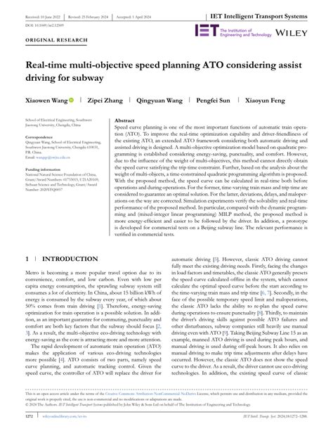 Pdf Real‐time Multi‐objective Speed Planning Ato Considering Assist