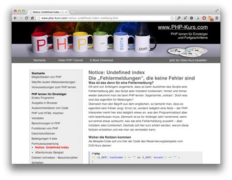 Spaß mit PHP Notice Undefined index Branko Čanak