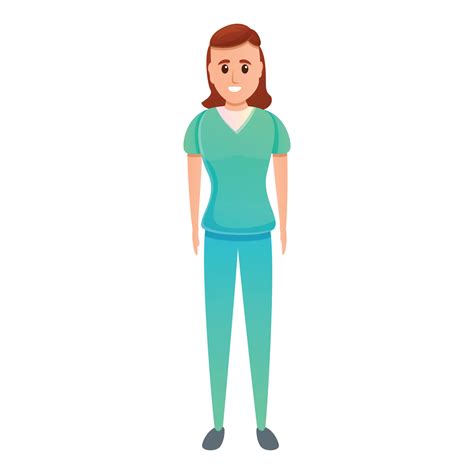 Hospital Nurse Icon Cartoon Style 14222972 Vector Art At Vecteezy