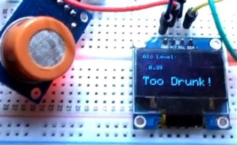 Diy Alcohol Breathalyzer With Mq 3 Sensor Visuino Visual Development For Arduino