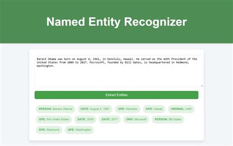 nlp namedentityrecognition fastapi spacy machinelearning ai