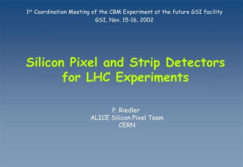 Ppt Silicon Pixel And Strip Detectors For Lhc Experiments Powerpoint Ppt Silicon Pixel And Strip Detectors For Lhc Experiments Powerpoint
