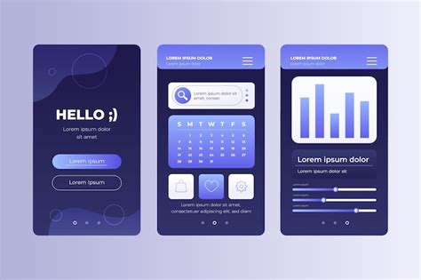 premium vector gradient colorful web button set