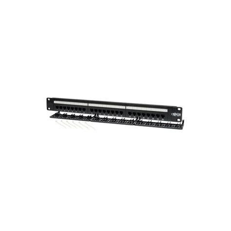 24 Port 1u Rack Mount Cat5e 110 Patch Panel 568b Rj45 Ethernet