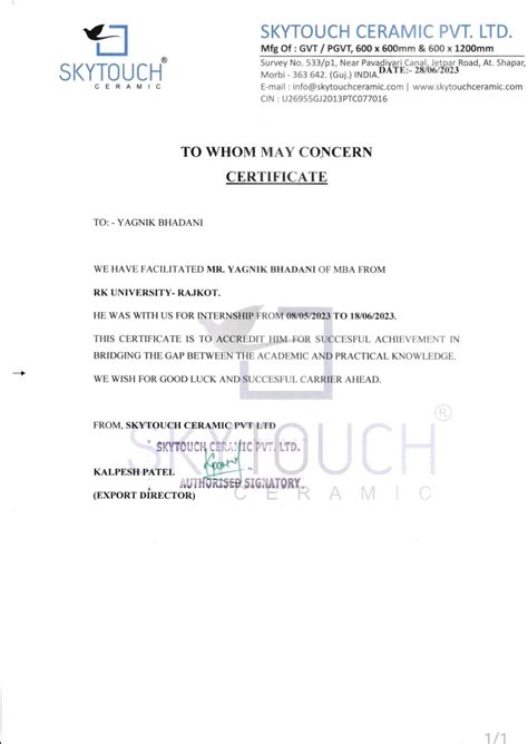 Yagnik Bhadani On Linkedin Summer Internship Certificate