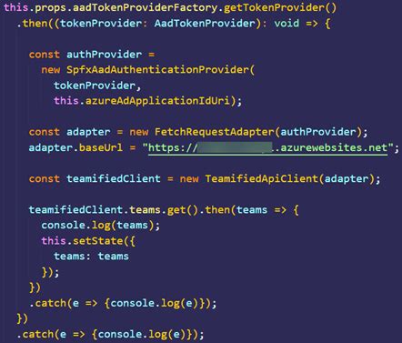 How To Use A Kiota Client For A SharePoint Framework API