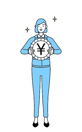 작업복을 입은 여성의 간단한 선 그리기 그림 외환 이득 및 엔 감사의 이미지 It 지원에 대한 스톡 벡터 아트 및 기타 이미지 It 지원 개발 거래자 Istock