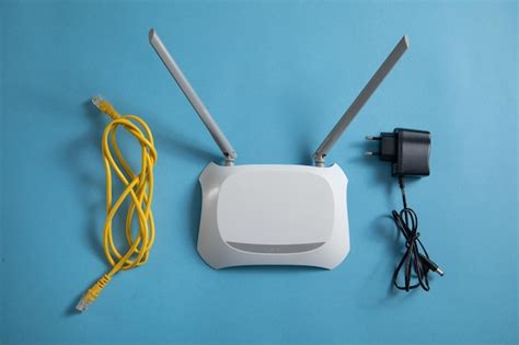 Premium Photo Wi Fi Router On The Blue Background