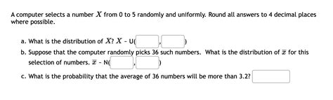 Solved A Computer Selects A Number X ﻿from 0 ﻿to 5 ﻿randomly
