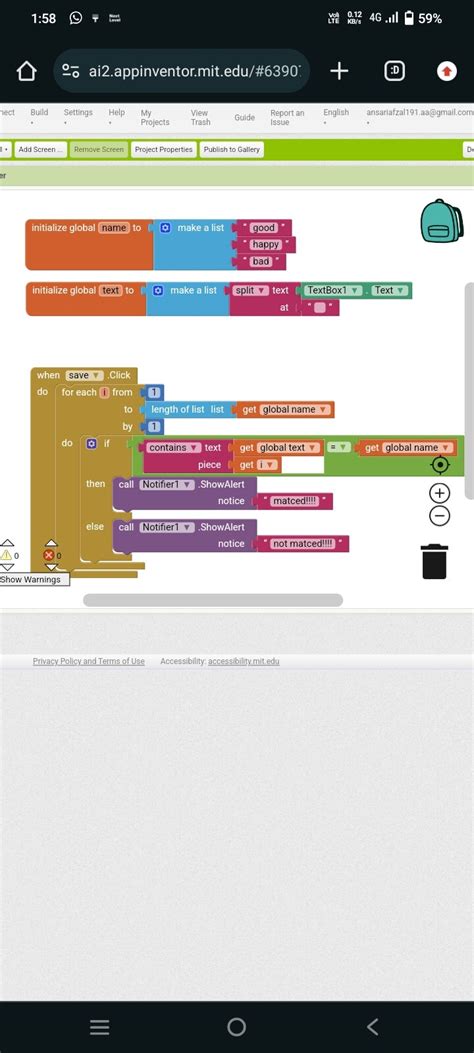 How Do I Make An App That Seperate Specific Words From The Input Text In Table Mit App