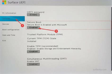 Heres How To Disable Secure Boot On Microsoft Surface Go Surfacetip