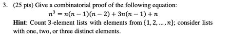Solved N3nn−1n−23nn−1n Hint Count 3 Element Lists