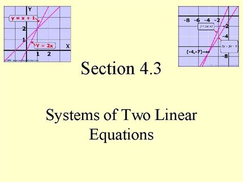 Section 4 3 Systems Of Two Linear Equations