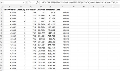 Excels Vstack Function