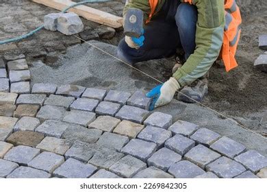 Laying The Cobblestone Images Stock Photos Vectors Shutterstock