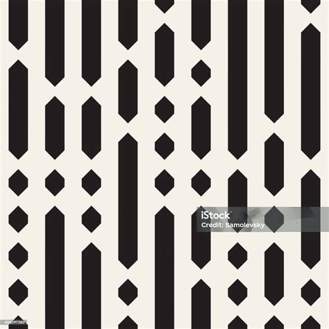 Black And White Dashed Lines Pattern Modern Abstract Vector Seamless