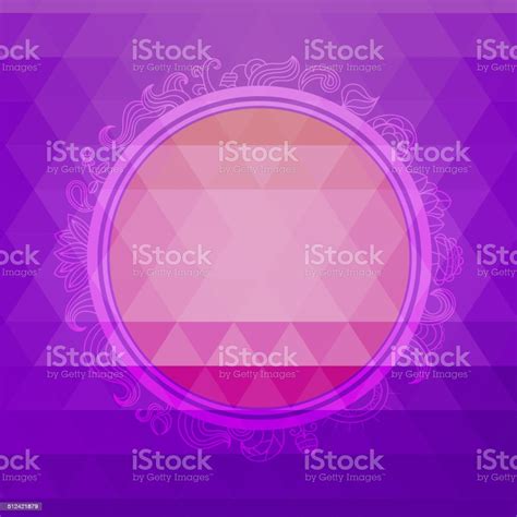 Round Design Element On A Triangular Background Stock Illustration