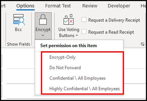 Send Encrypted Email In Outlook Protect Your Messages