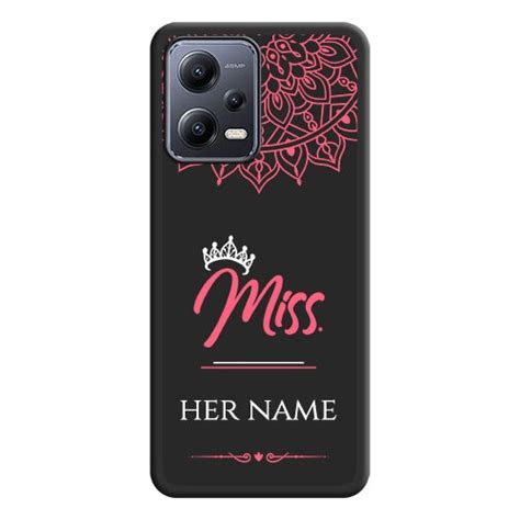 Buy Xiaomi Redmi Note Pro Plus G Space Black Personalized Soft Matte Phone Covers Mrs Name