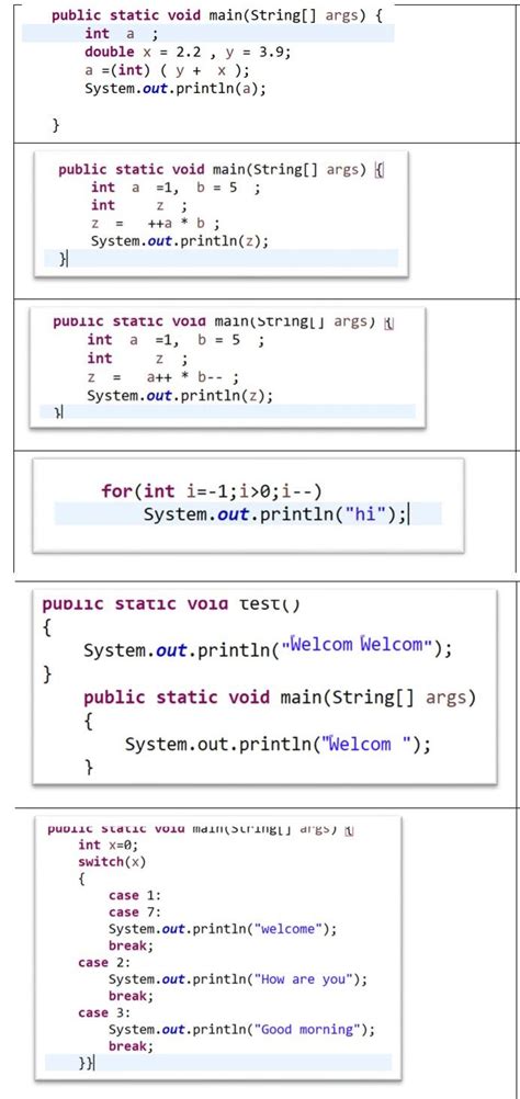 Solved Public Static Void Mainstring Args Int A
