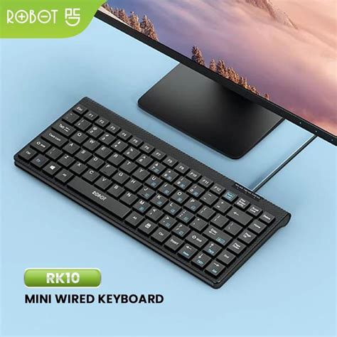 Jual Keyboard Robot Rk10 Mini Usb Wired Silent Ultra Thin Keyboard Shopee Indonesia