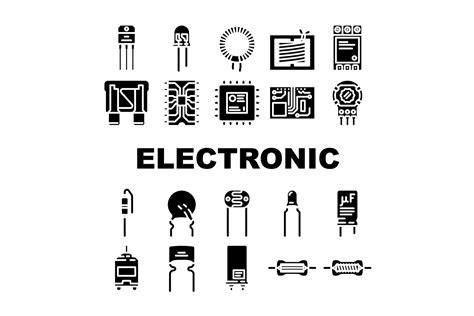 Component Electronic Chip Icons Set Graphic By Sevvectors · Creative Fabrica