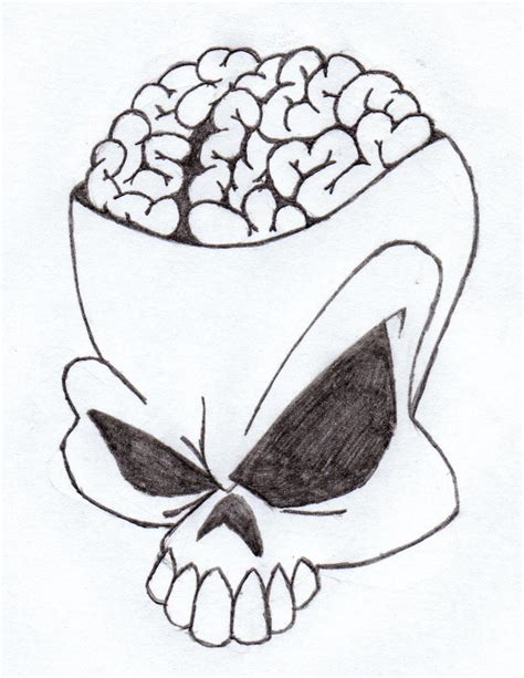 Skull And Brain By CHh On DeviantArt