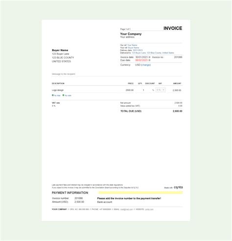 Free Blank Bill And Blank Invoice Template Excel And Word New Zealand