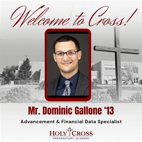 Holy We Are Proud To Announce That Mr Dominic Gallone Holy Cross