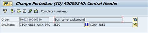 Solved Executing Business Completion Work Order Using CO SAP Community
