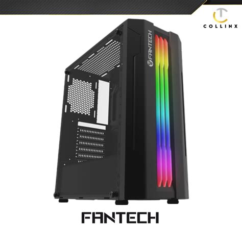 Fantech Cg72 Strike Black Gaming Case Atx Tempered Glass For Pc Desktop Compatible For Atx