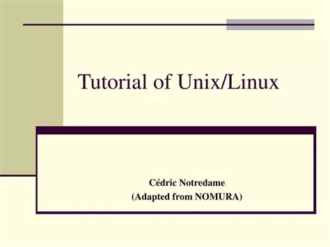 ppt tutorial of unix linux powerpoint presentation free download