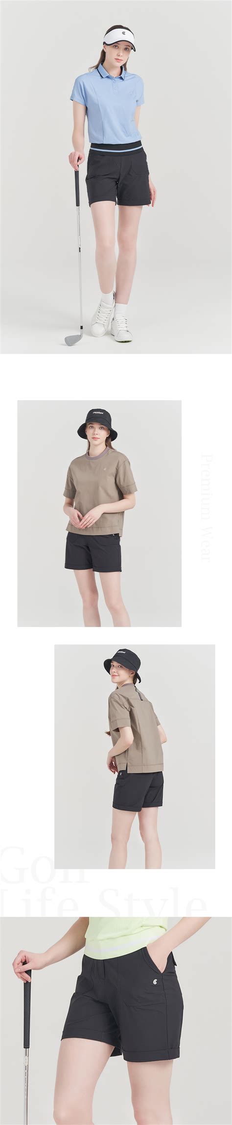 클리브랜드 골프웨어 클리브랜드골프 면티치 나일론스판 허리e밴딩 여성 골프 반바지골프웨어cgwpt32668