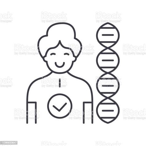 Dna 테스트 아이콘 선형 격리 된 그림 얇은 선 벡터 웹 디자인 기호 흰색 배경에 편집 가능한 스트로크와 개요 개념 기호 0