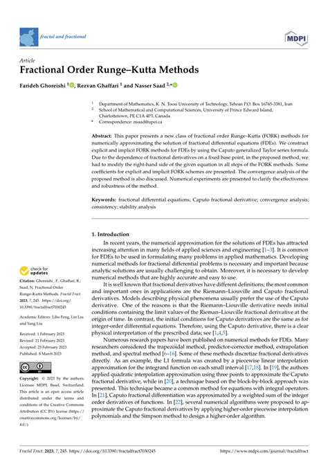 pdf fractional order runge kutta methods