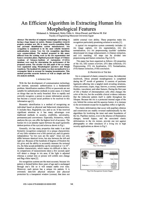 Pdf An Efficient Algorithm In Extracting Human Iris Morphological