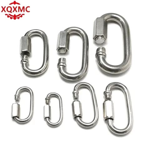 M3 5 M12 Zinc Plated Carbon Steel Oval Shape Chain Connector Quick
