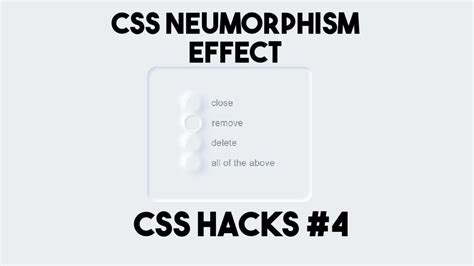 Css Tutorial On Neumorphic Button Css Hacks Css Tips And Tricks Youtube