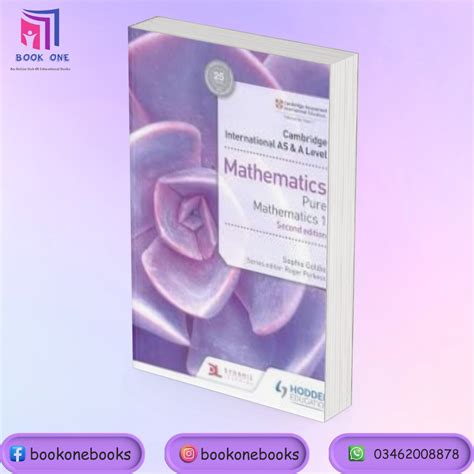 Cambridge International As And A Level Pure Mathematics 1 2nd Edition Ho Bookone Pk