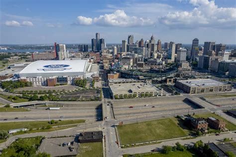 Aerial View Of The Detroit Lions Home Ford Field Editorial Photo