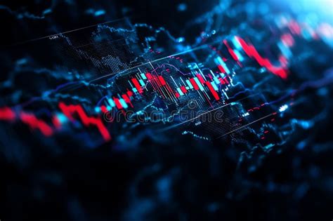 Abstract Digital Data Visualization Featuring Vibrant Red And Blue