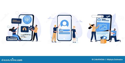 React Native Mobile App Experience Design Usability Testing Concept With Tiny People Mobile