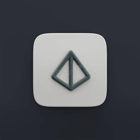 3d Model 3d Icon Outilne Design And Development Icon In Grey Color On A Button Shape 3d