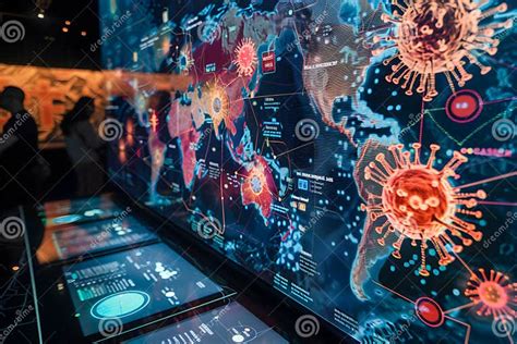 Ai In Medicine Monitoring And Forecasting Spread Of Desease Stock Image Image Of Touchscreen