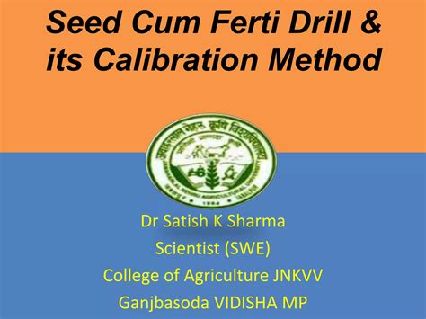 Fmp Seed Drill Ppt